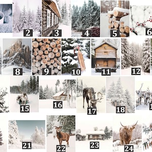 25 Prints Winter Wall Art, Christmas Prints, Gallery Wall Set, Holiday ...