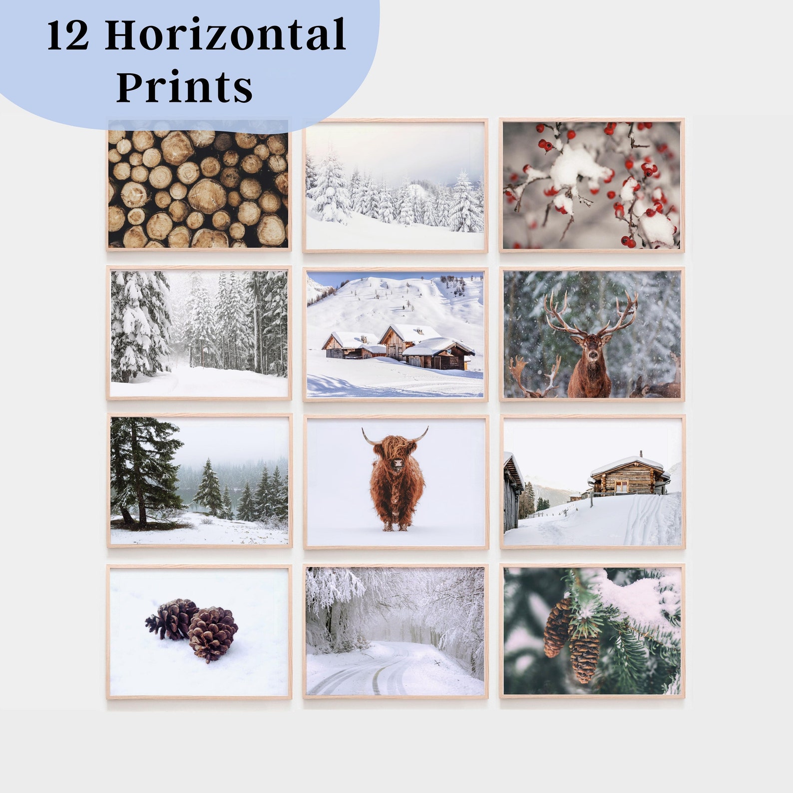 35 Winter Prints Christmas Printables Holiday Decor Posters - Etsy