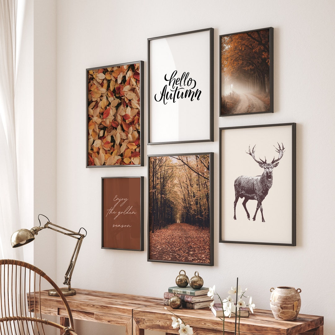 Autumn Prints Set of 6, Fall Wall Art, Autumn Gallery Wall Prints, Fall ...
