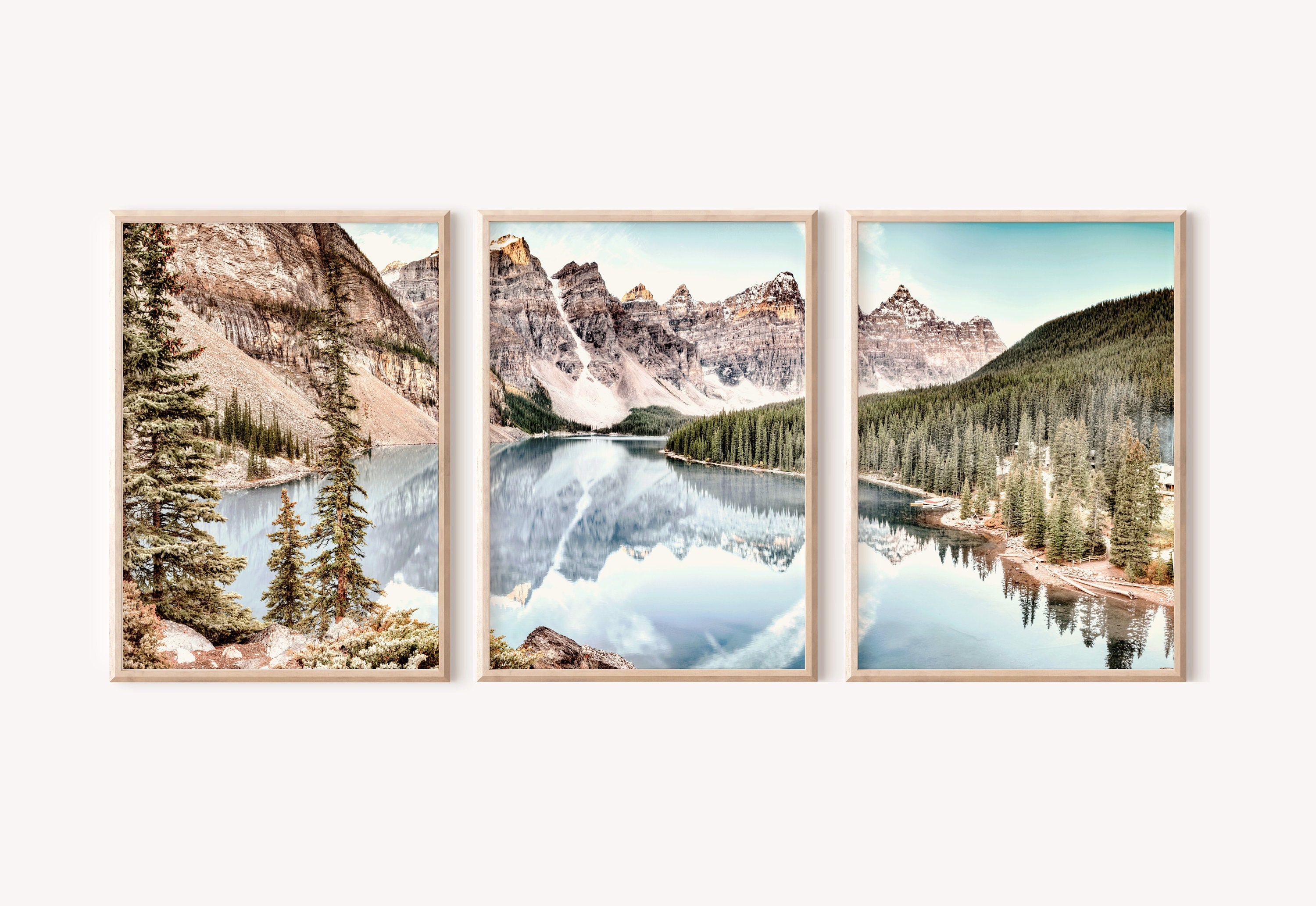 Banff National Park Prints Set of 3 Lake Louise Wall Art - Etsy