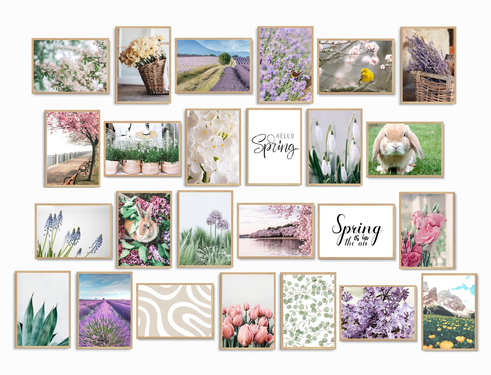 25 Prints Spring Wall Art, Spring Flowers Gallery Wall Set, Floral ...
