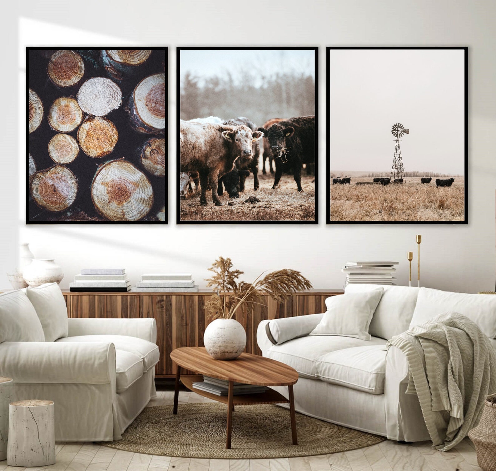 25 Farmhouse Prints, Farm Nature Wall Art, Rustic Gallery Wall Set ...