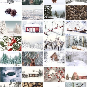 100 Winter Prints, Christmas Gallery Wall Decor, Winter Bundle Posters ...