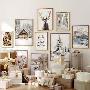 100 Winter Prints, Christmas Gallery Wall Decor, Winter Bundle Posters ...