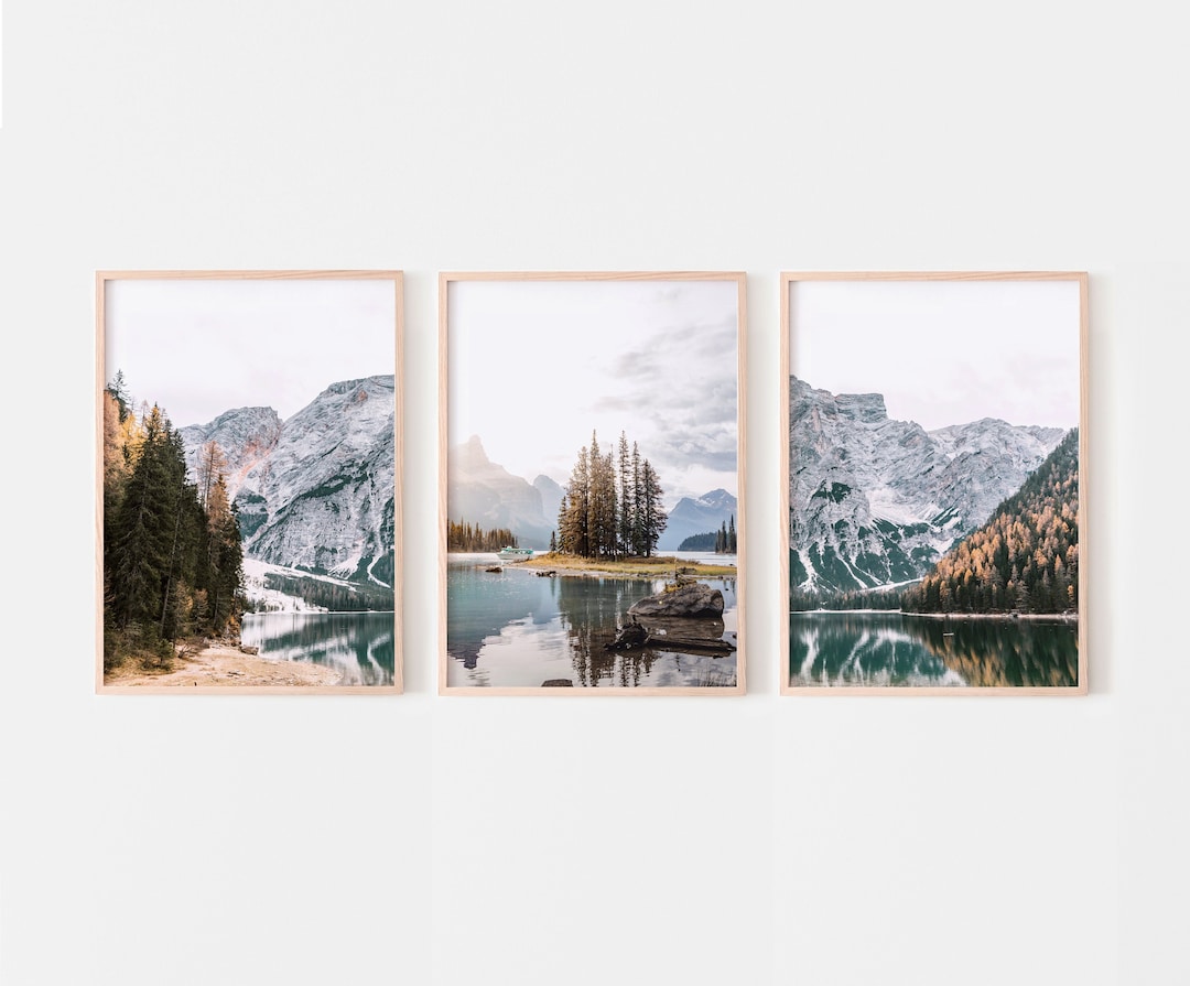 Lake Landscape Prints Set Gallery Set of 3 Prints Canada - Etsy