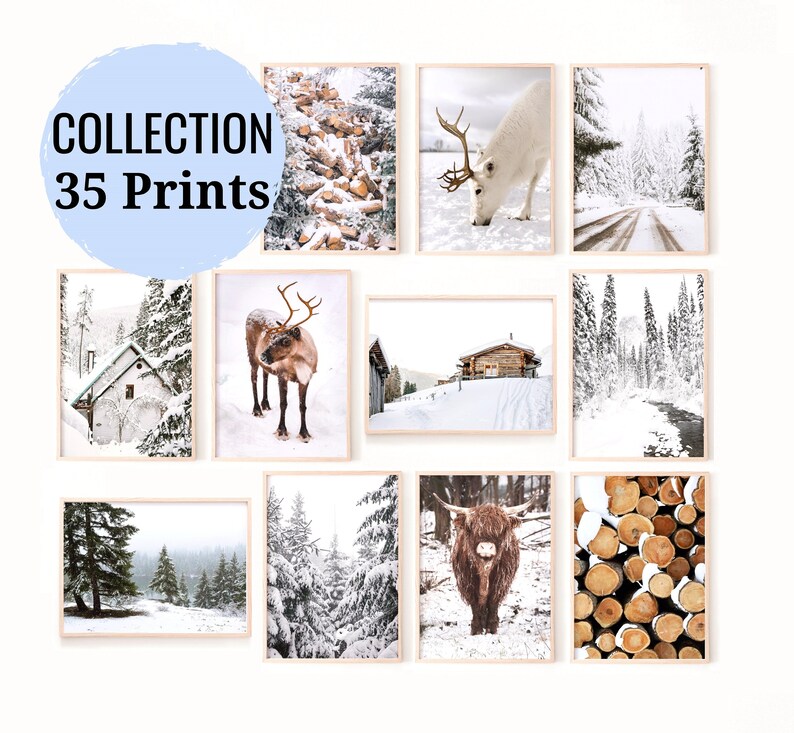 35 Winter Prints Christmas Printables Holiday Decor Posters - Etsy
