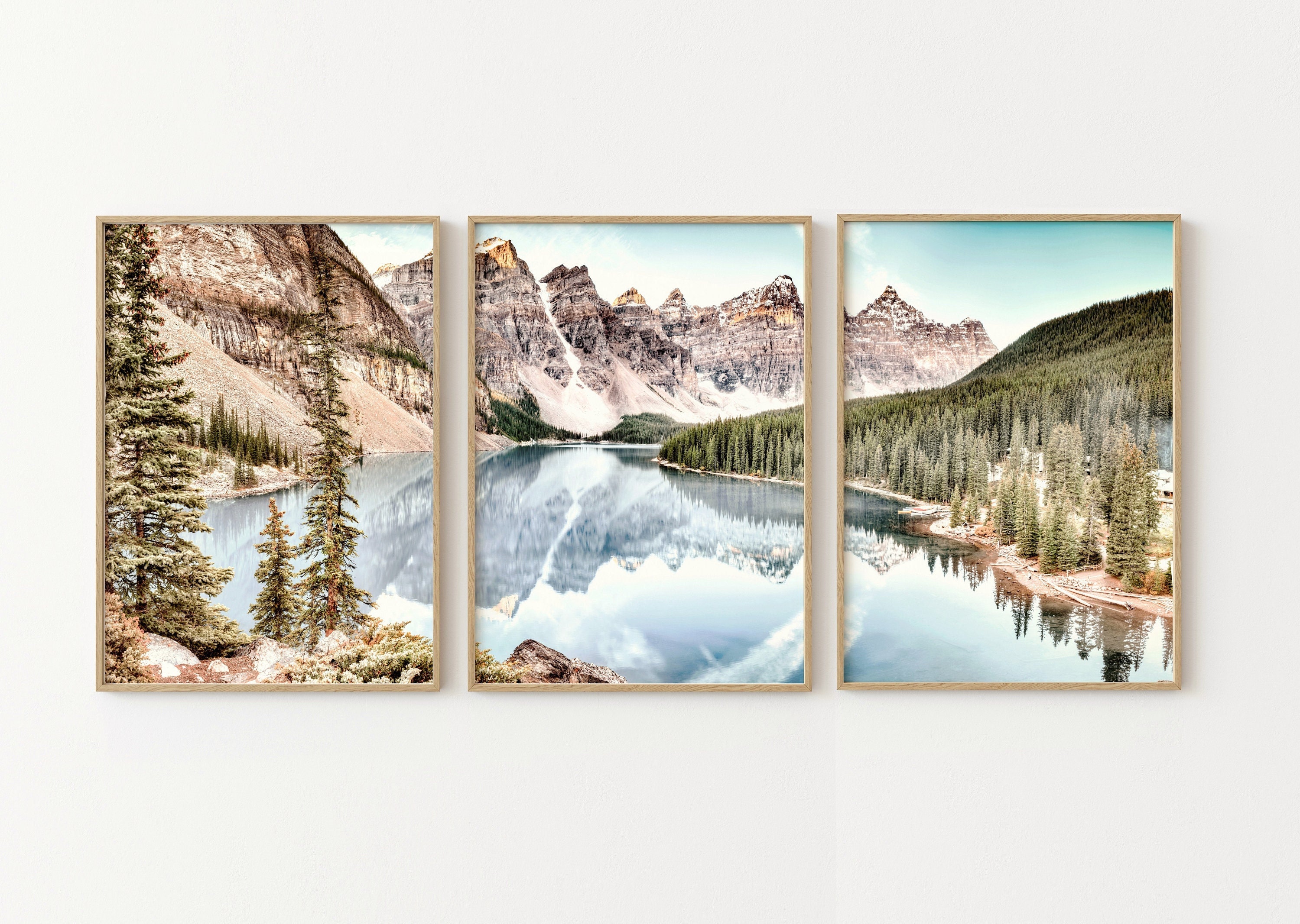Banff National Park Prints Set of 3 Lake Louise Wall Art - Etsy