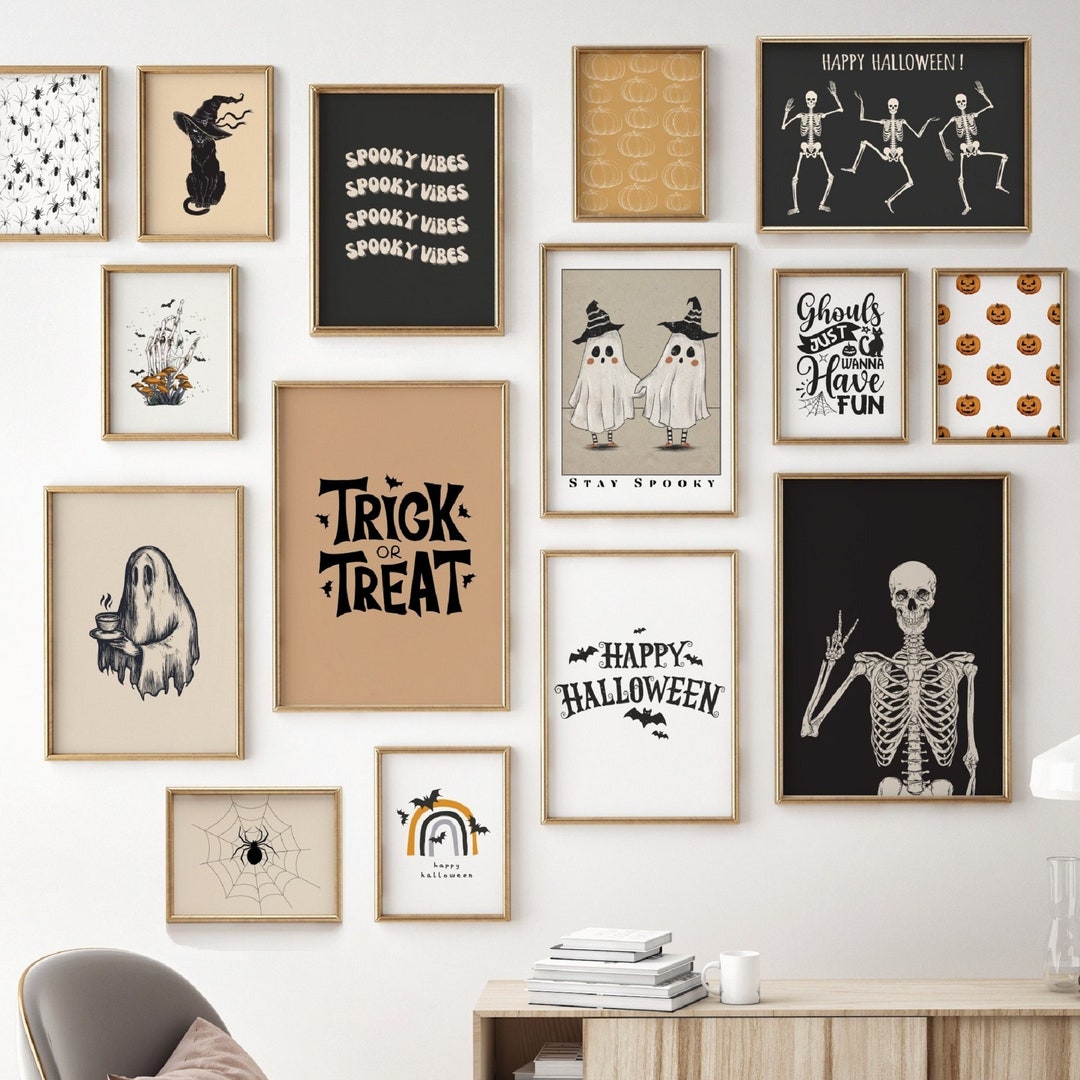 20 Halloween Prints Wall Art, Bundle of 20 Printables, Spooky Home ...