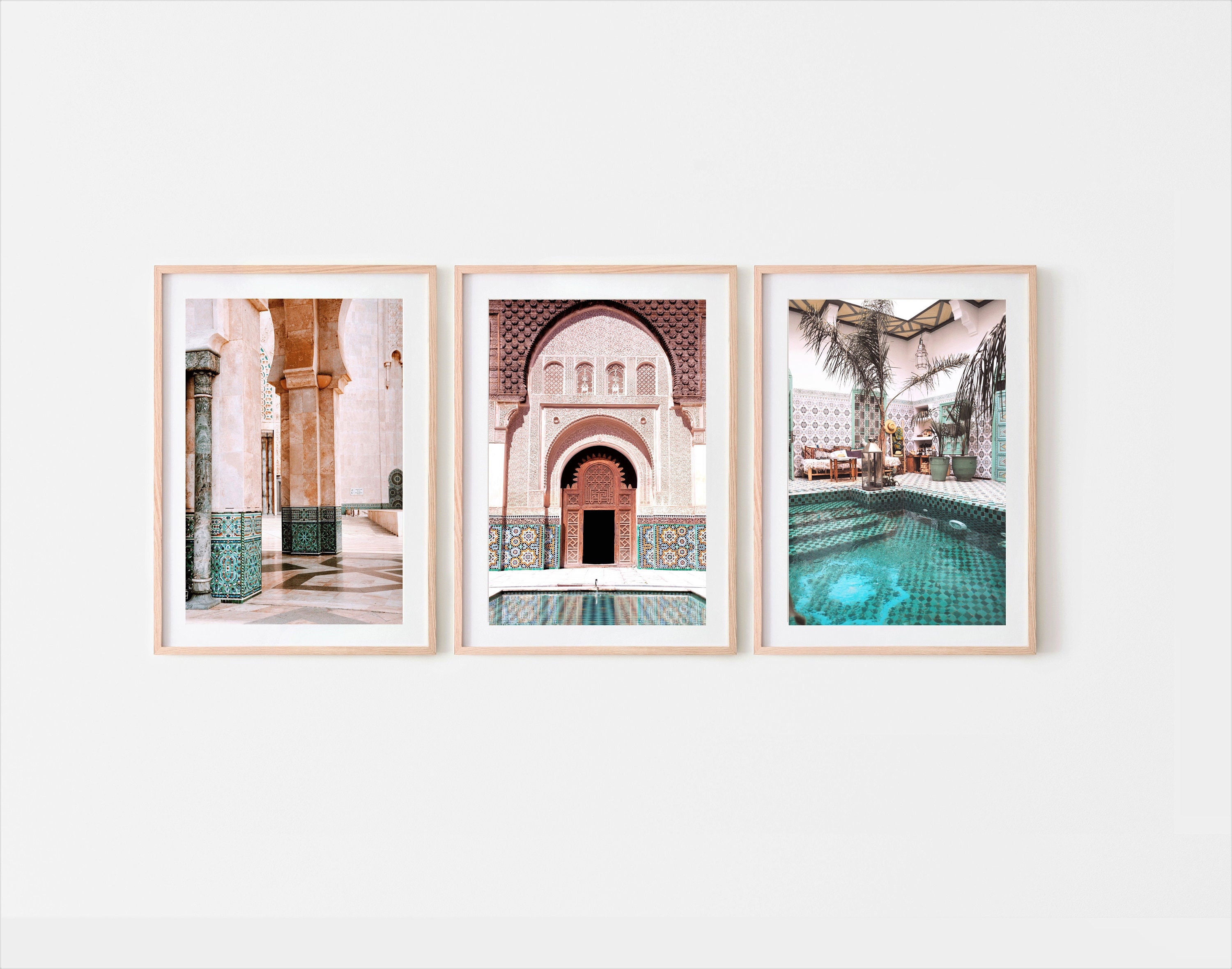 Moroccan Print Marrakech Wall Art Set of 3 Prints Moroccan | Etsy