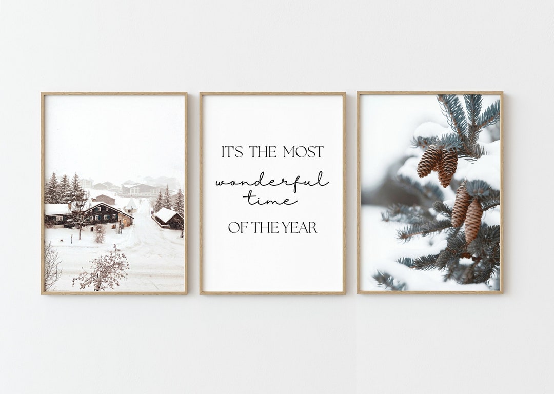 Winter Holiday Prints Set of 3 Winter Wonderland Printables - Etsy