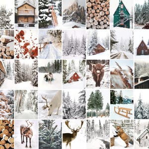 100 Winter Prints, Christmas Gallery Wall Decor, Winter Bundle Posters ...