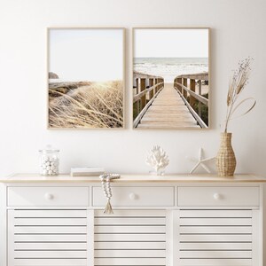 Printable Boho Coastal Prints Set of 2 Neutral Beach Room - Etsy