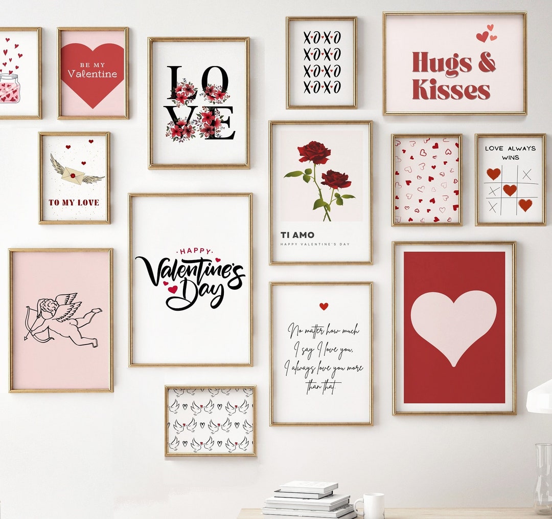 20 Prints, Valentines Day Printables, Gallery Wall Set Prints ...