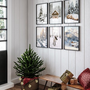 Winter Prints Set of 6, Snowy Landscape Photography, Holiday Gallery ...