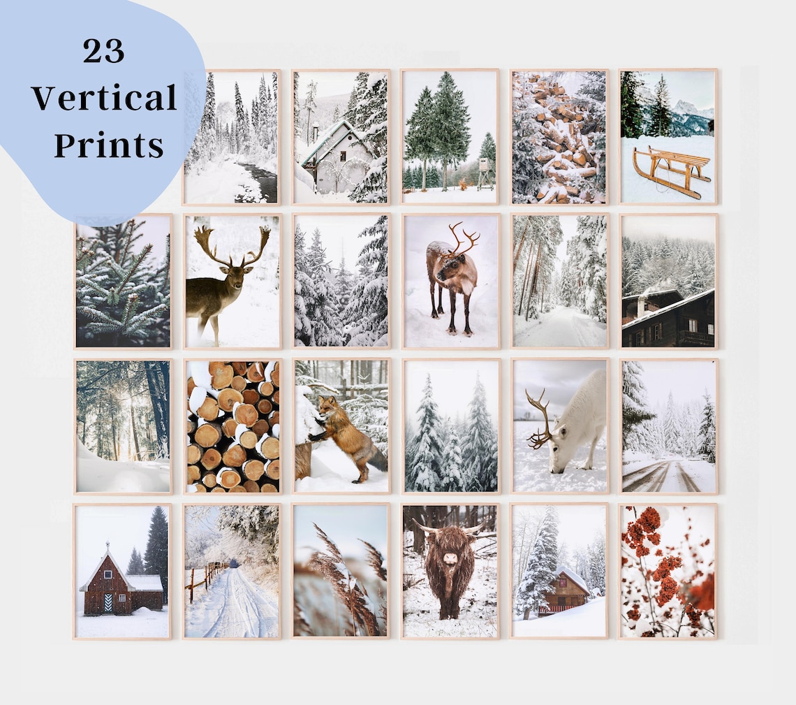 35 Winter Prints Christmas Printables Holiday Decor Posters - Etsy