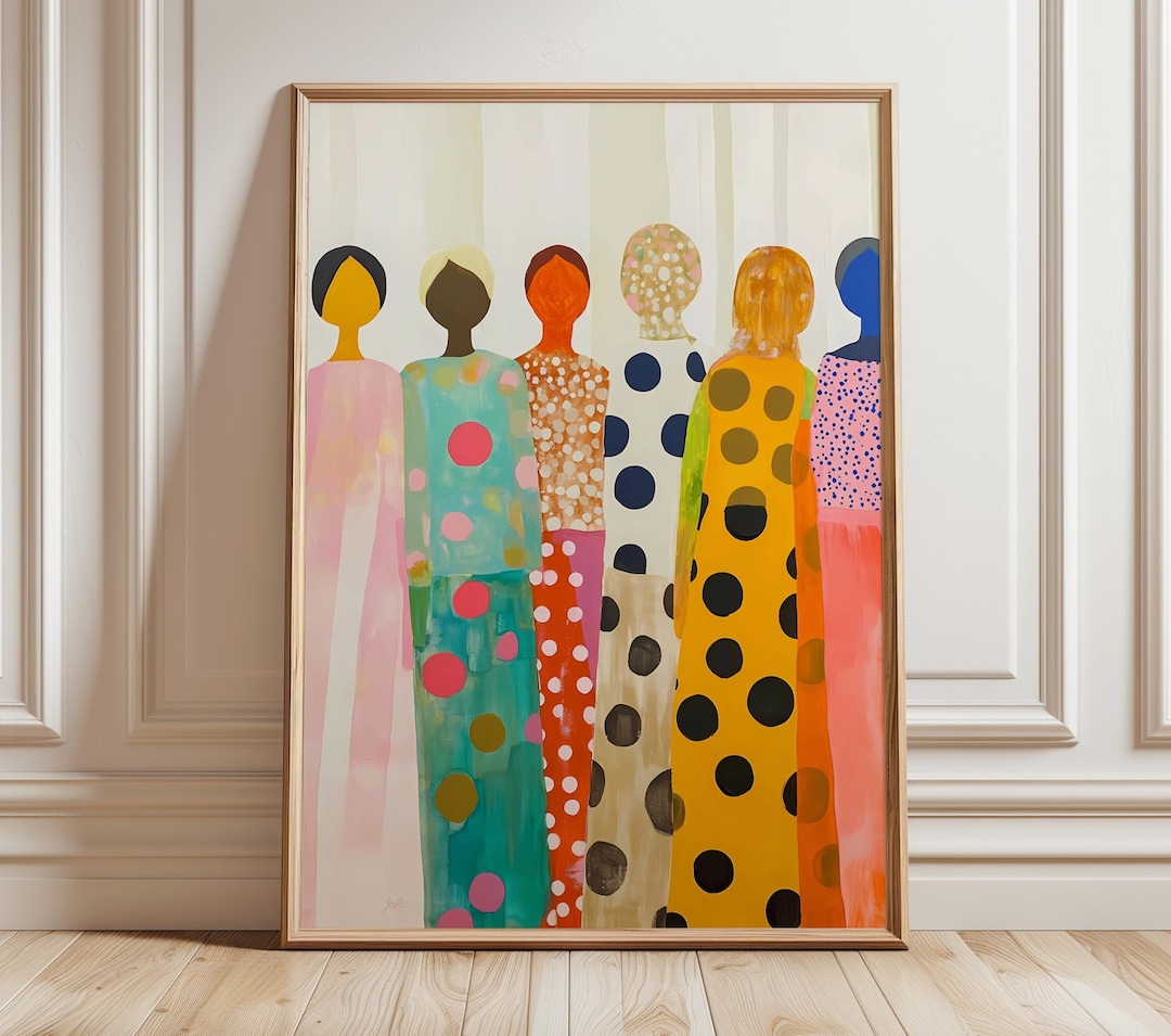 Modern Colorful Feminine Print, Abstract People Art, Contemporary ...