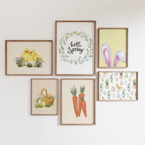 30 Easter Wall Art Prints, Easter Egg Bunny Posters, Spring Bundle ...