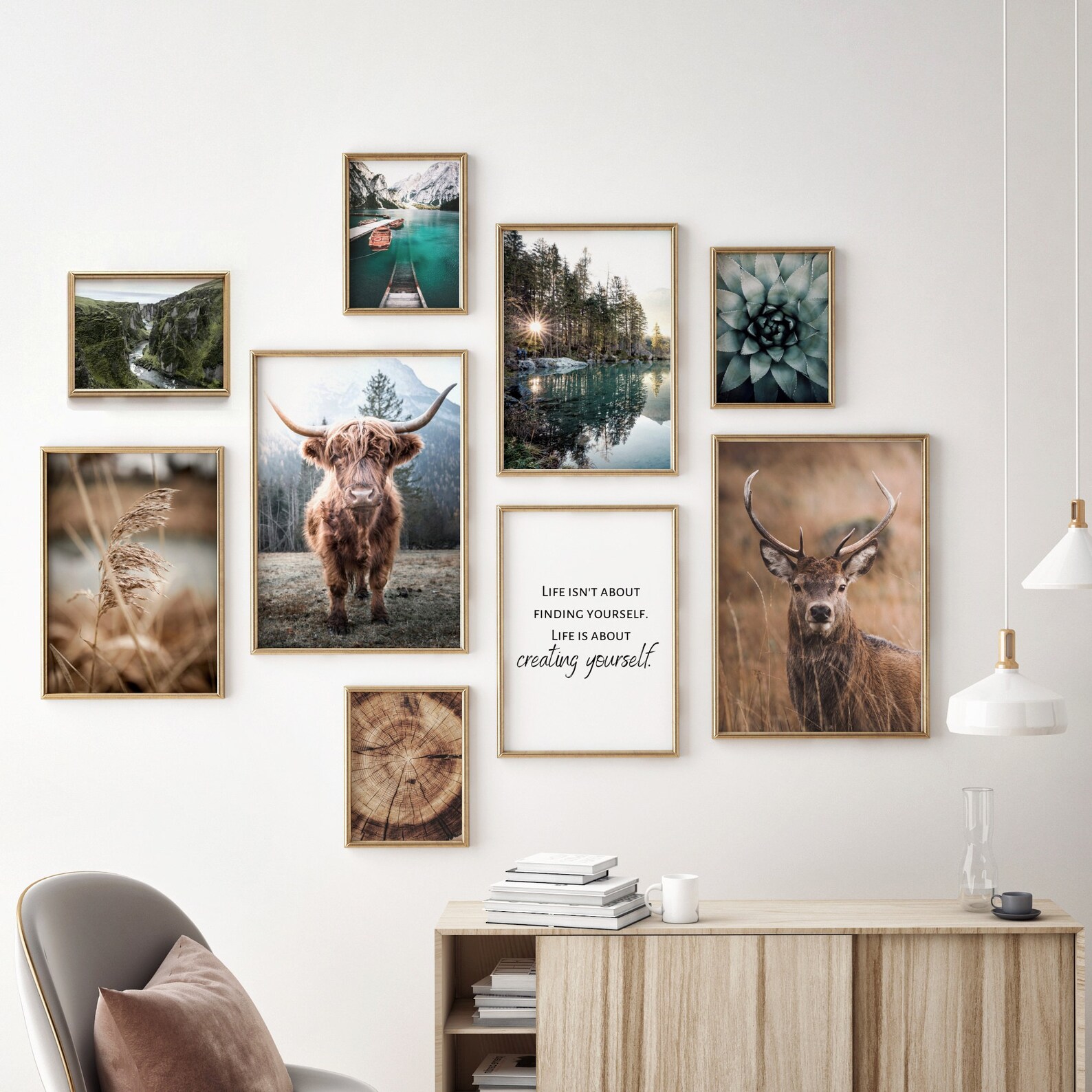15 Prints Nature Gallery Wall Set Lake Nature Prints Forest - Etsy
