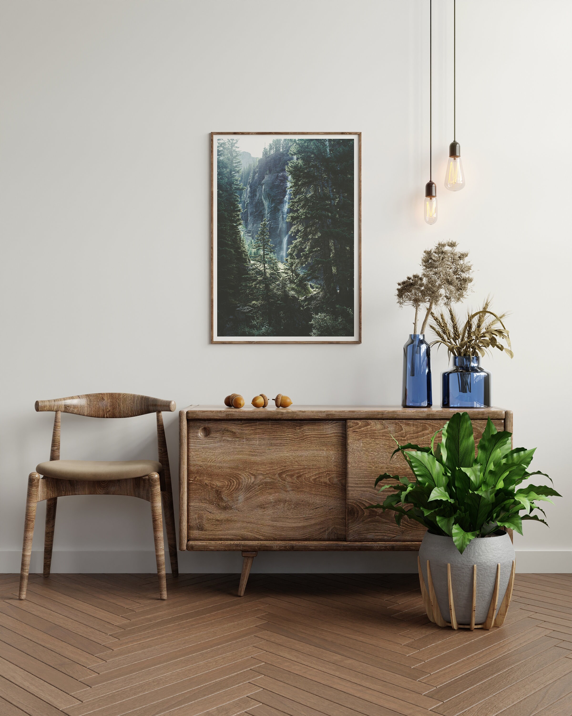 Foggy Forest Print Dark Green Forest Photography Mountain - Etsy