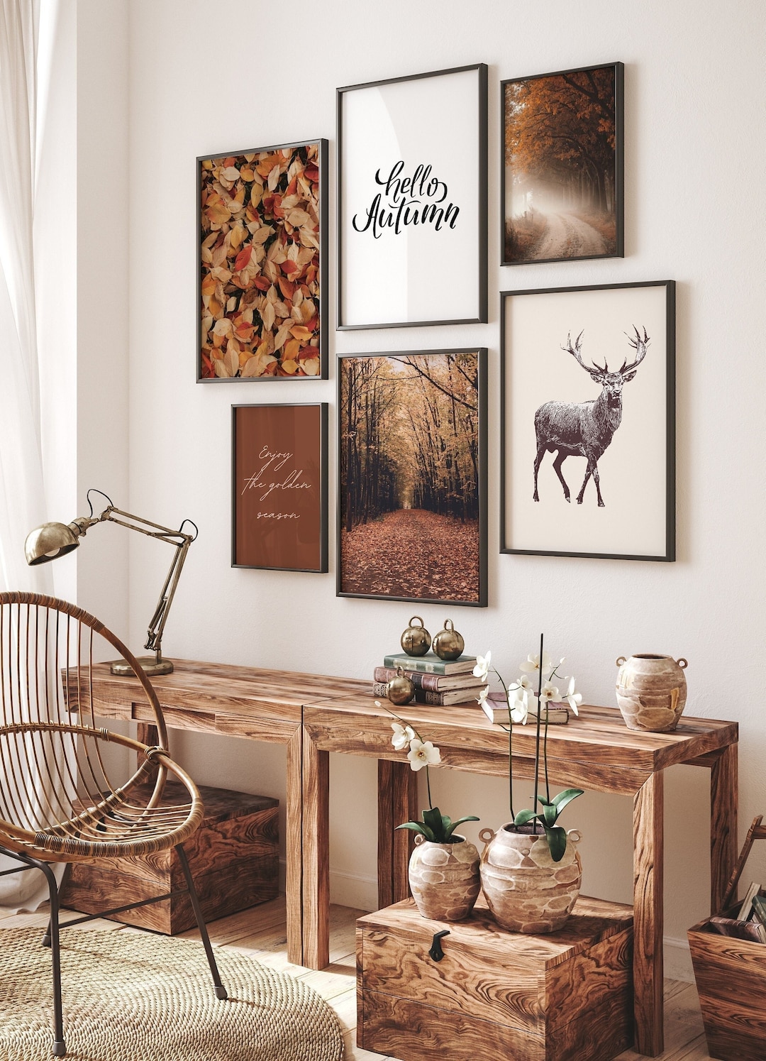 Autumn Prints Set of 6 Fall Wall Art Autumn Gallery Wall - Etsy