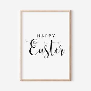 Easter Printable Set of 3 Prints, Easter Bunny Digital Posters, Happy ...