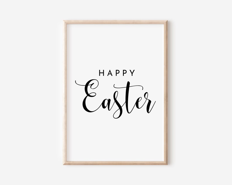 Easter Printable Set of 3 Prints, Easter Bunny Digital Posters, Happy ...