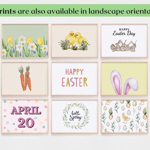 30 Easter Wall Art Prints, Spring Gallery Wall Set, Easter Egg Bunny ...
