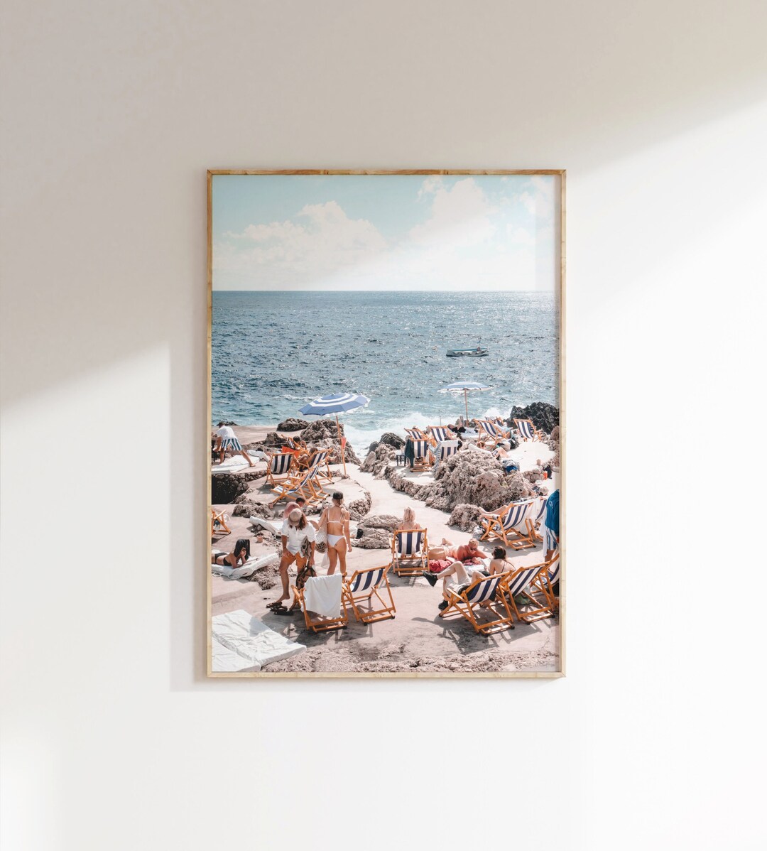 Capri Beach Print, Italy Wall Art, Amalfi Coast Print, Coastal Wall Art ...