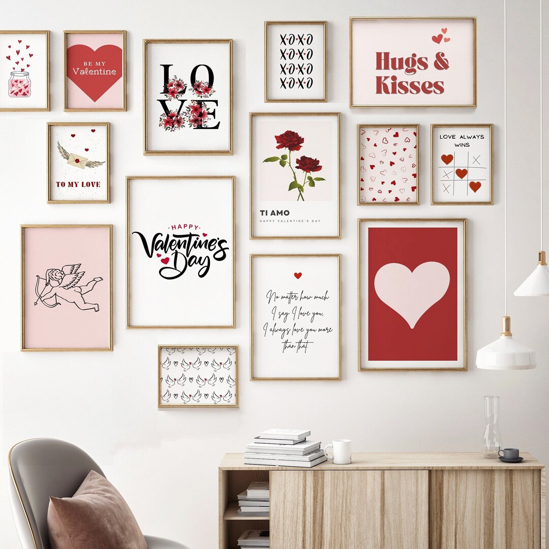 20 Prints, Valentines Day Printables, Gallery Wall Set Prints ...
