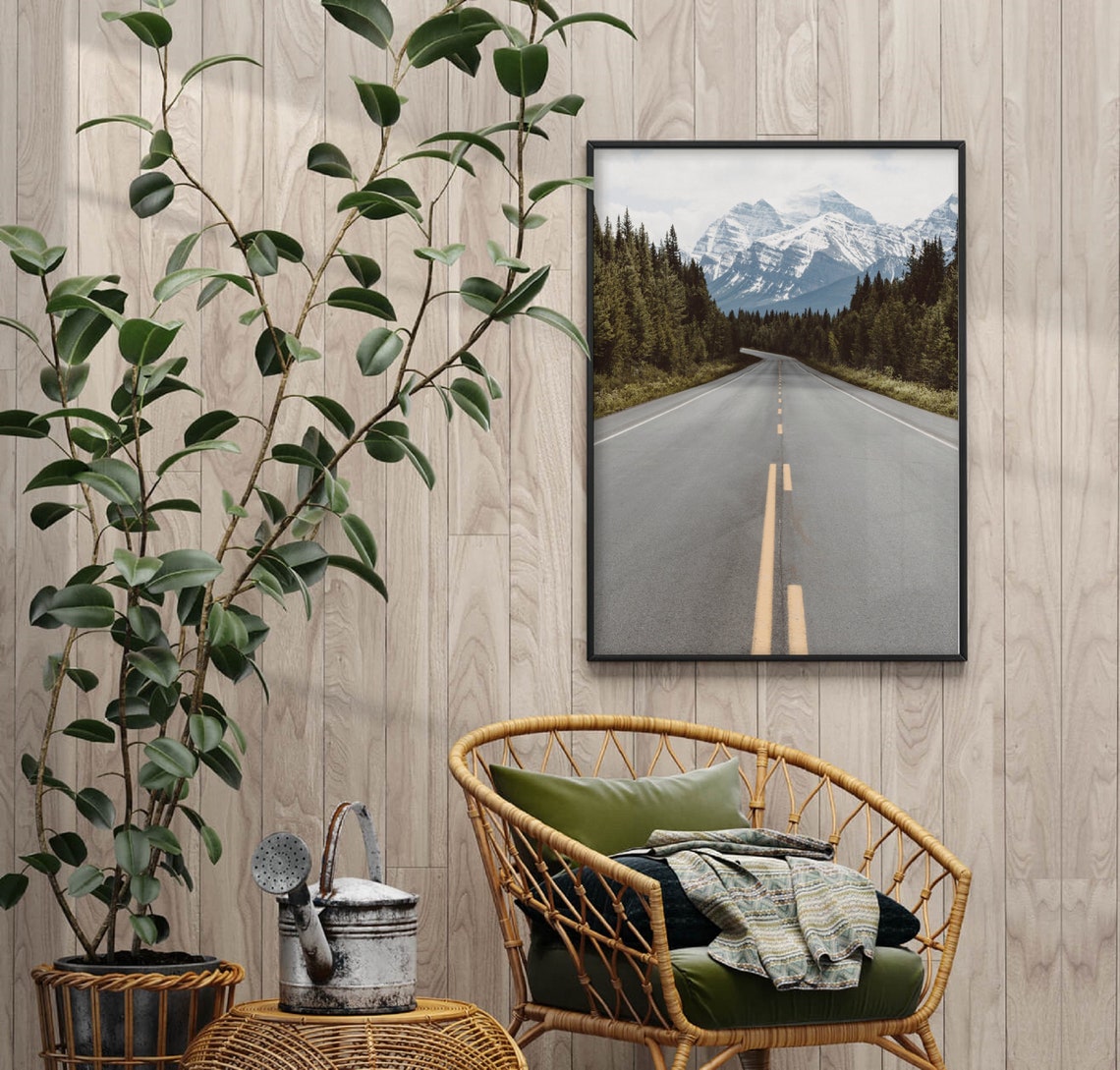 Highway Road Print, Digital File, Forest Landscape Road Poster ...