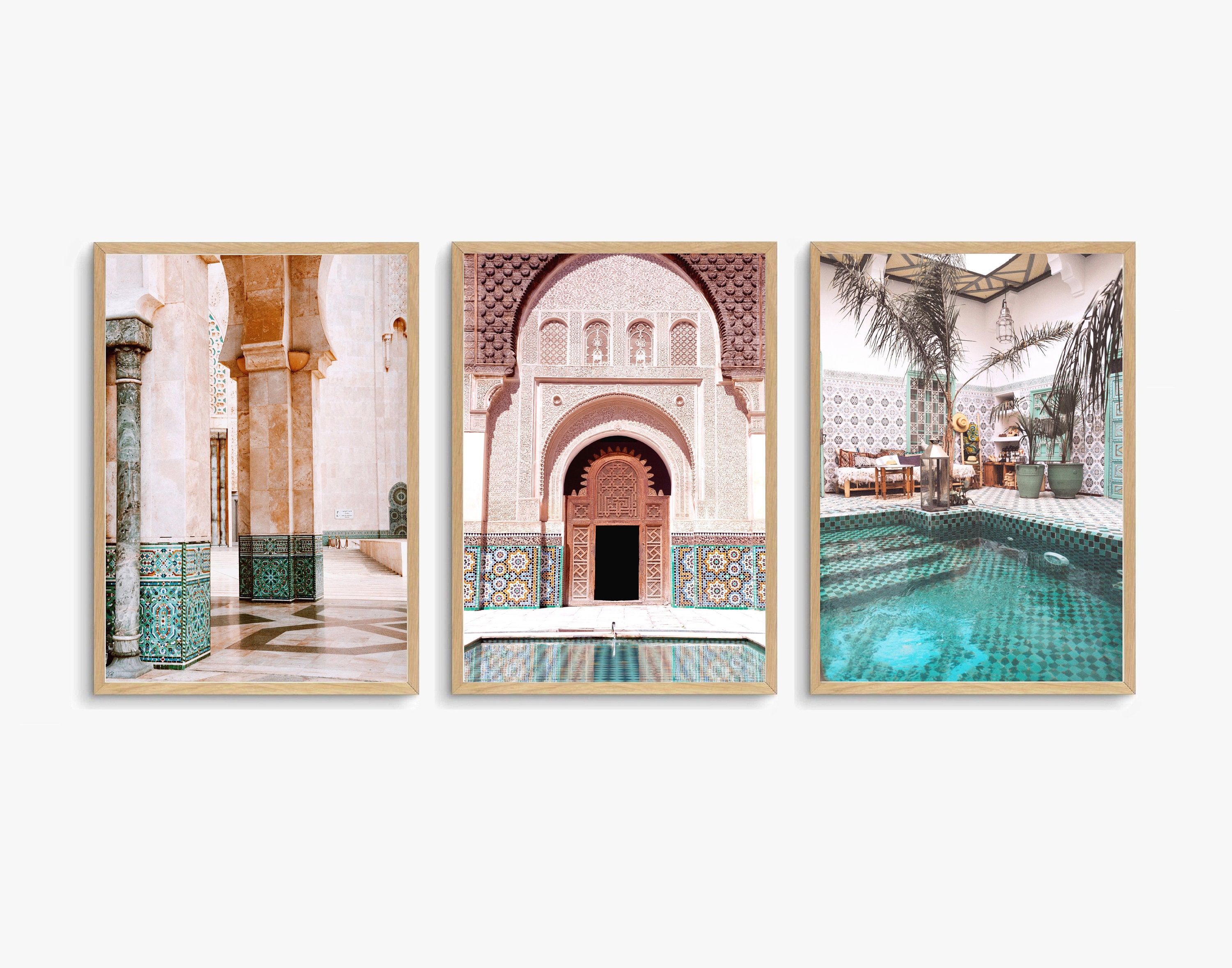 Moroccan Print Marrakech Wall Art Set of 3 Prints Moroccan | Etsy