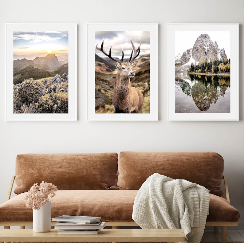15 Prints, Nature Gallery Wall Set, Lake Nature Prints, Forest ...