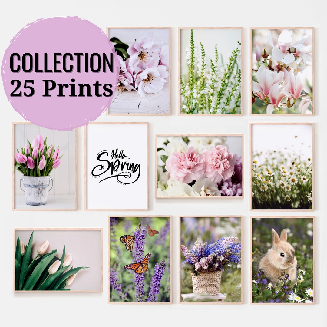 25 Spring Wall Art Prints, Spring Printables, Spring Photo Digital ...