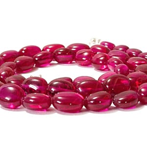 Natural Ruby Necklace|top Quality Ruby Smooth Nuggets Beads|amazing ...