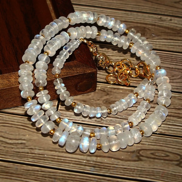 Moonstone Bead Necklace - Etsy