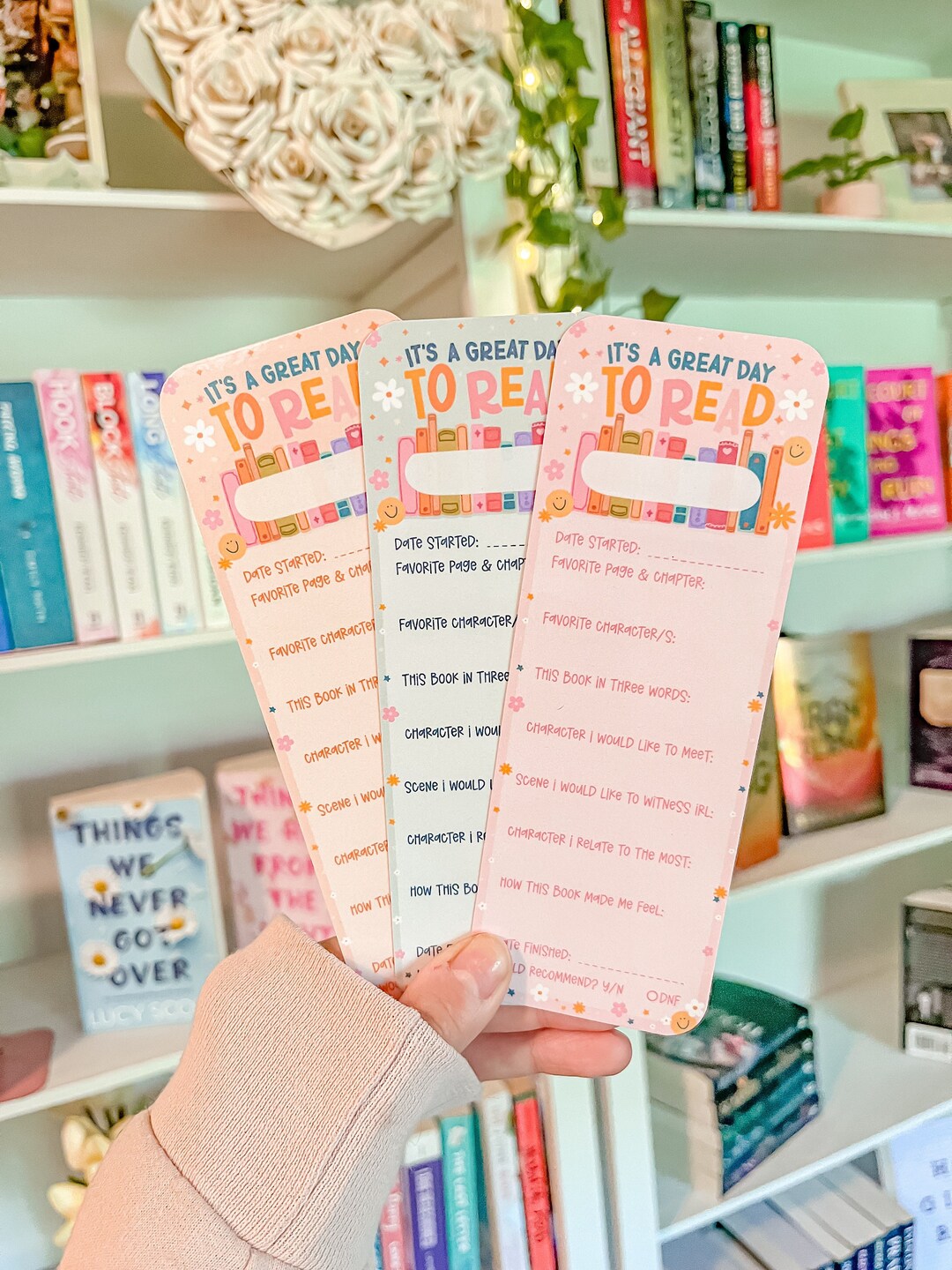 Aesthetic Keepsake Bookmark | Cute Book Lover Reading Review Gift ...