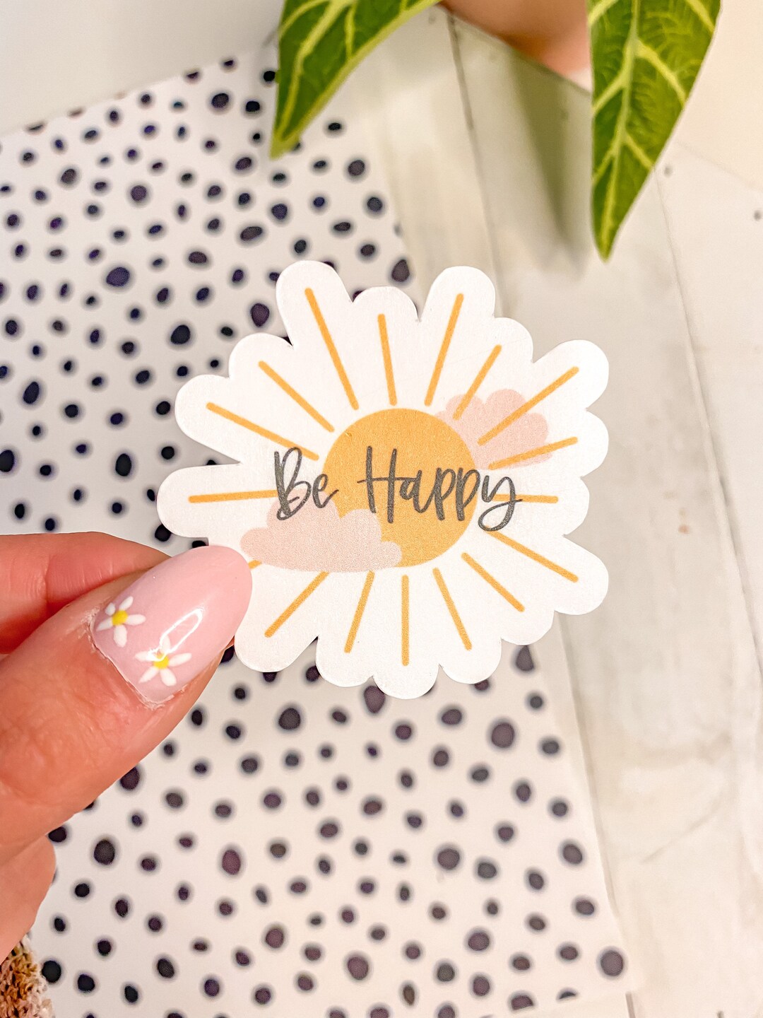 Be Happy Sticker | Waterproof Stickers | Positivity Kindness Sticker ...