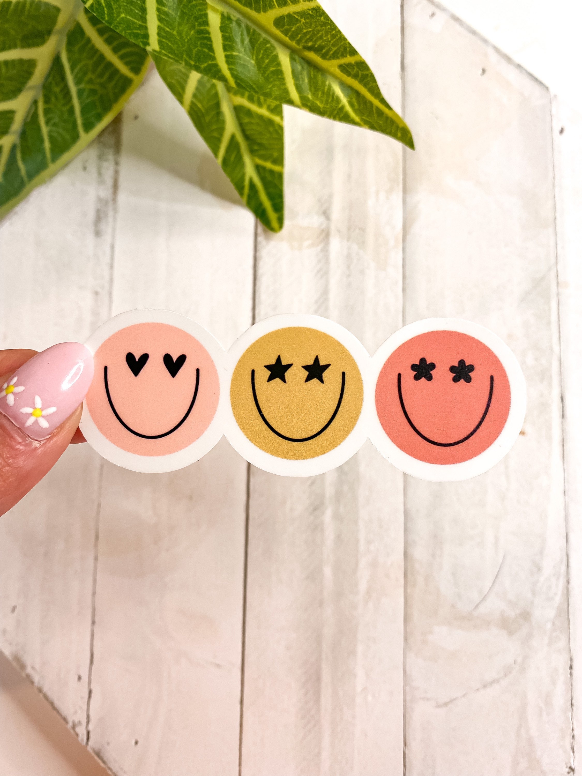 Happy Face Boho Stickers Smiley Waterproof Laptop Stickers - Etsy