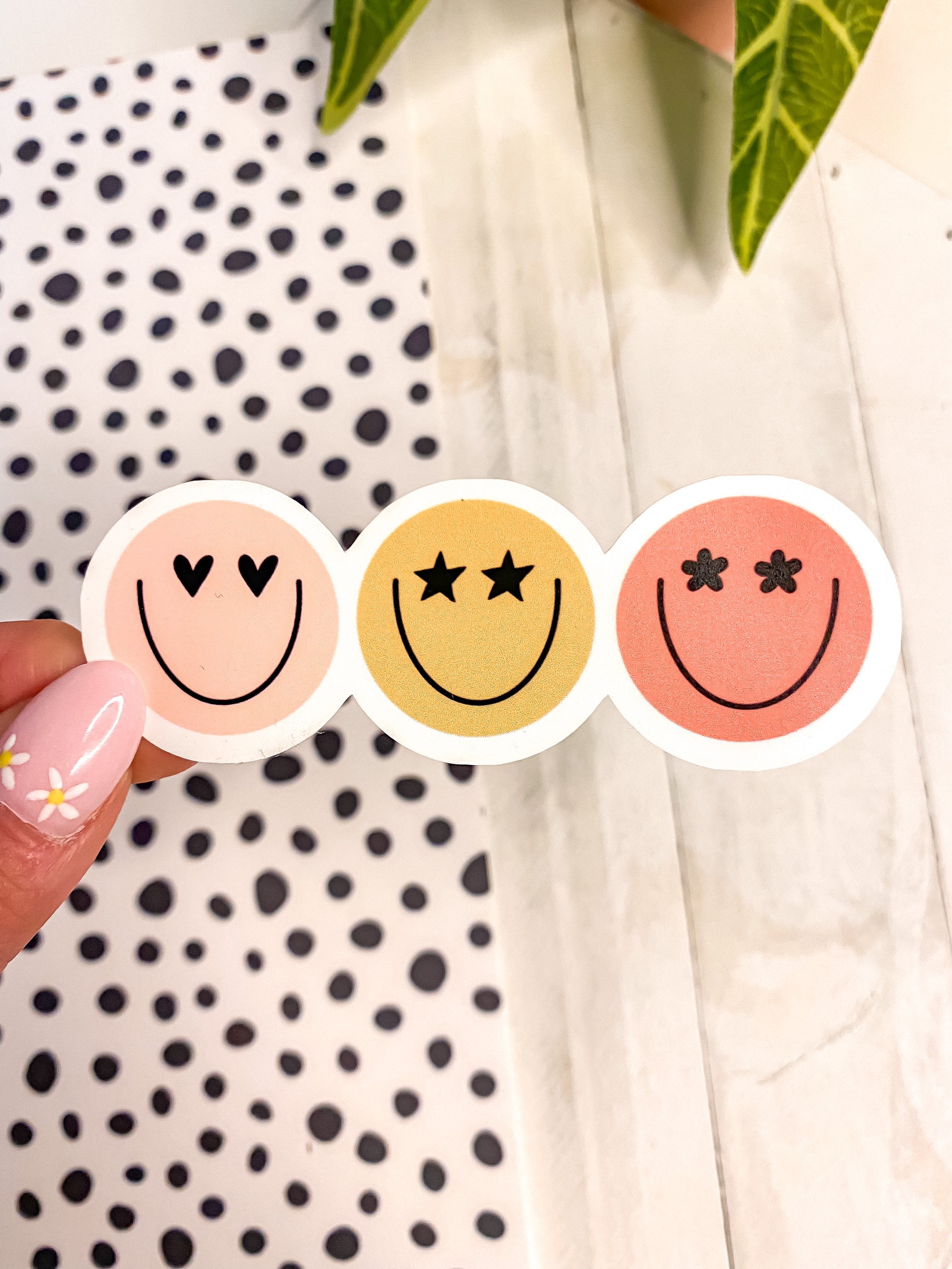 Happy Face Boho Stickers Smiley Waterproof Laptop Stickers - Etsy