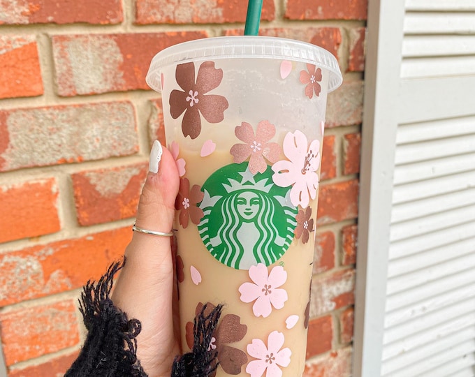 Retro Flower Cute Coffee Mug Clear Boho Glass 18 Oz Coffee Etsy