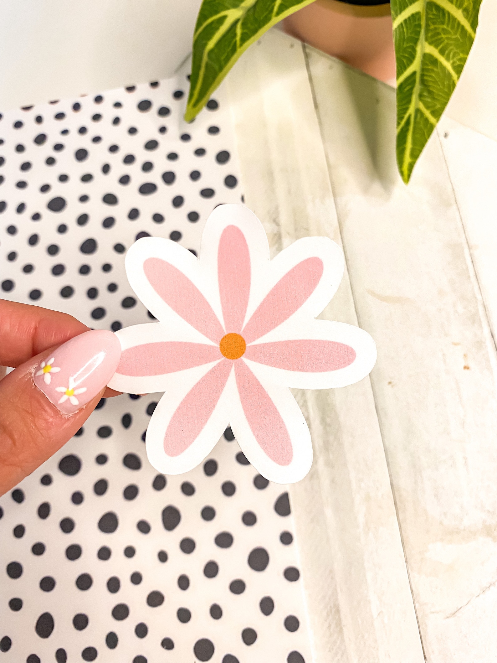 Pink Daisy Sticker Waterproof Stickers Positivity Kindness | Etsy