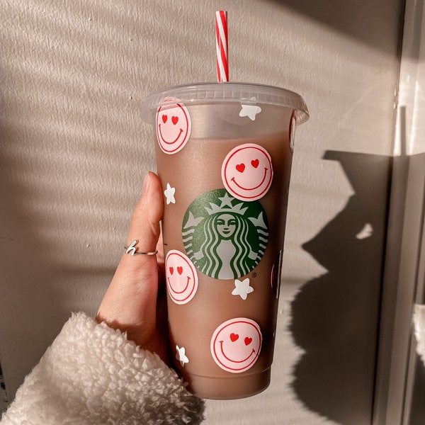 Starbucks Cup Smiles and Hearts - Etsy