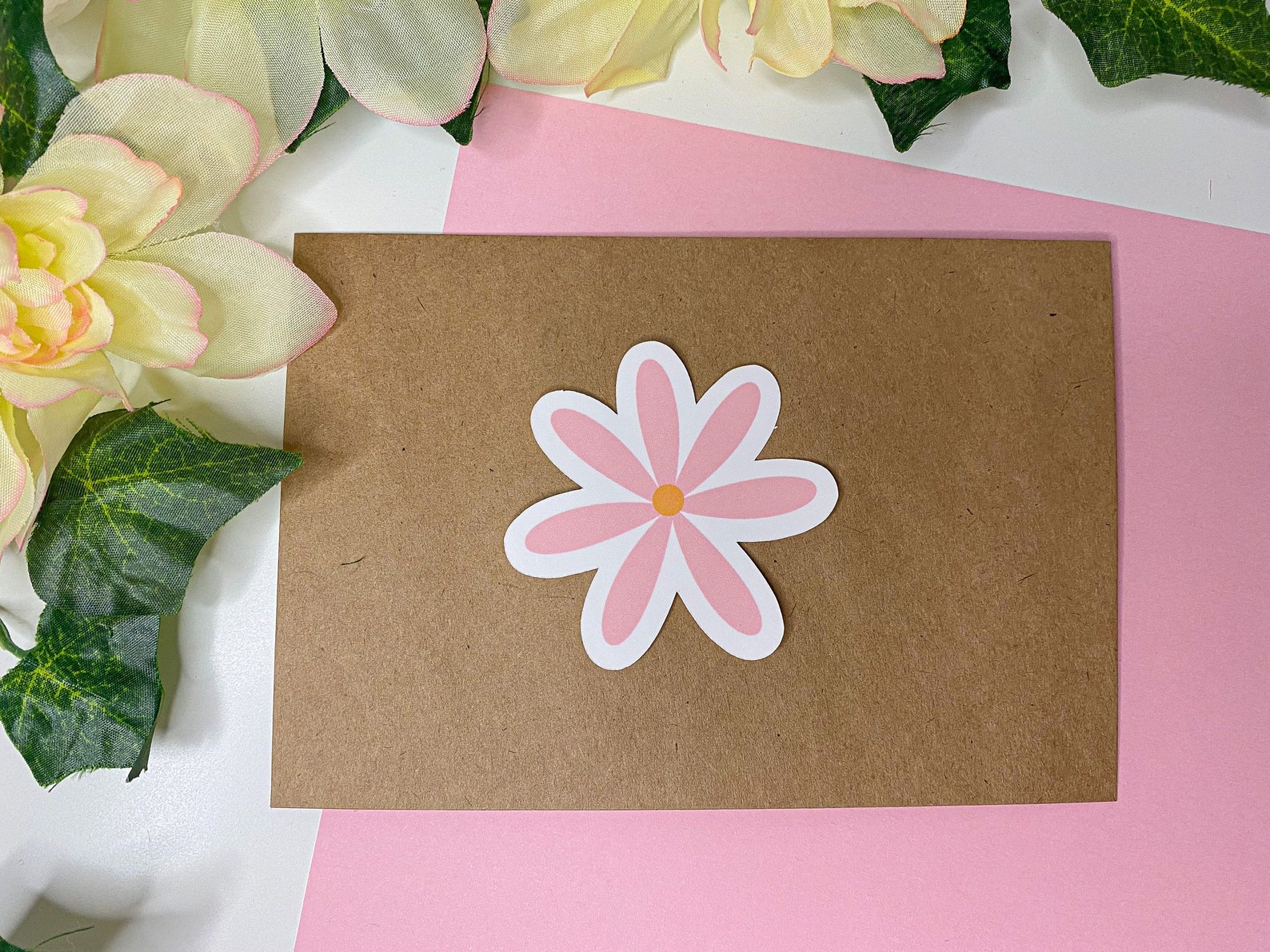 Pink Daisy Sticker Waterproof Stickers Positivity Kindness | Etsy