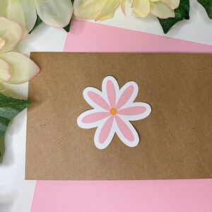 Pink Daisy Sticker | Waterproof Stickers | Positivity Kindness Sticker ...