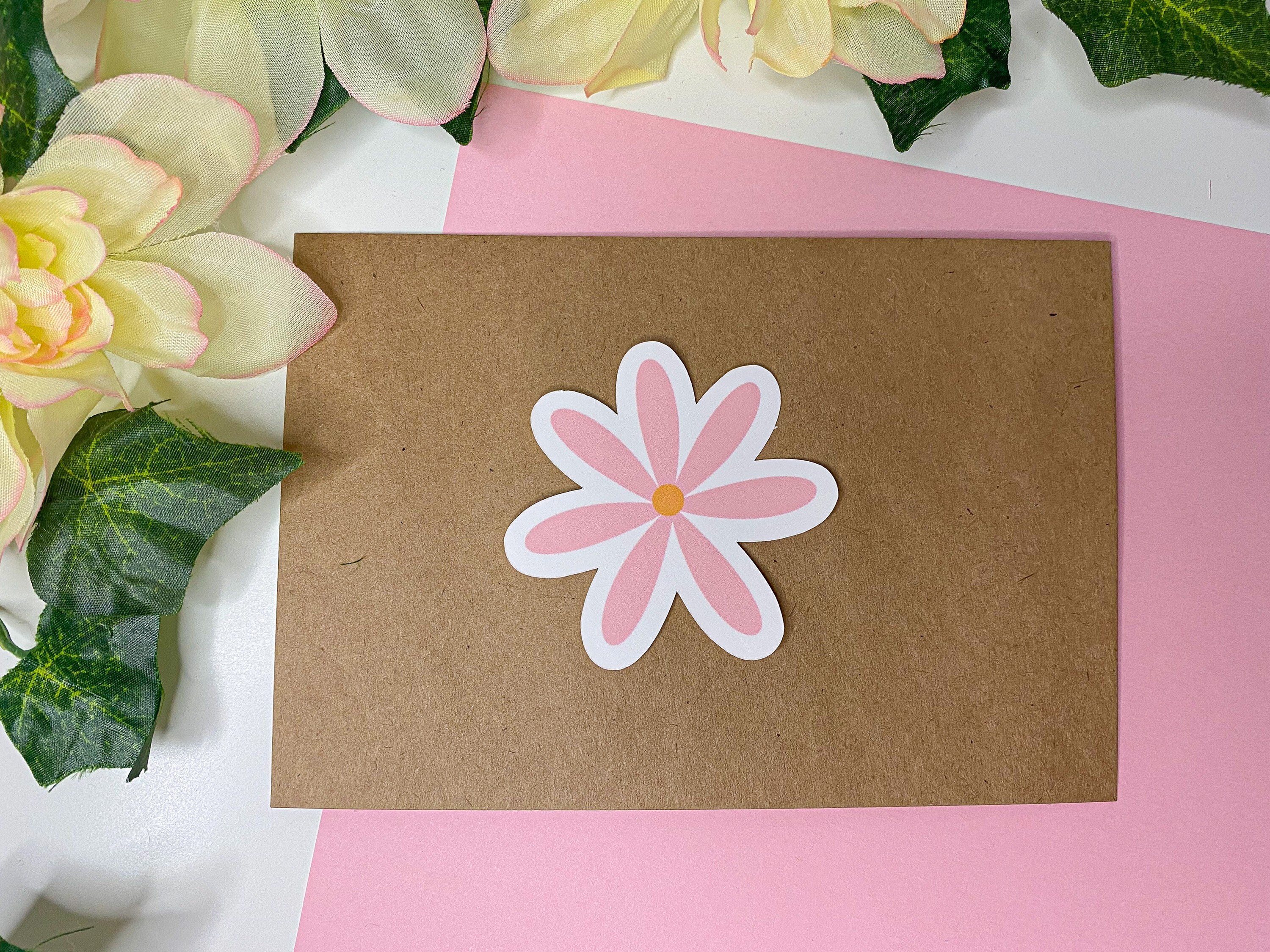 Pink Daisy Sticker Waterproof Stickers Positivity Kindness | Etsy