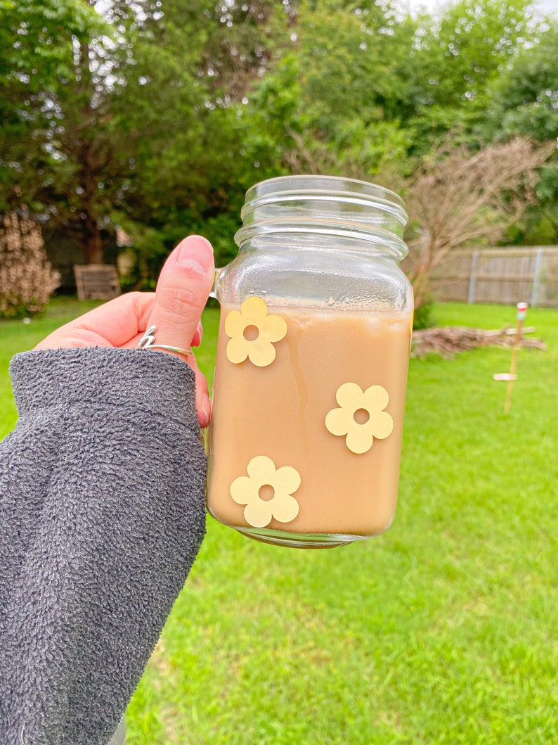 Flower Sun Color Changing Clear Jar Coffee Mug Morning Glass | Etsy