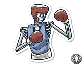 Skeleton Muay Thai Sticker Kung Fu Martial Arts Sticker - Etsy