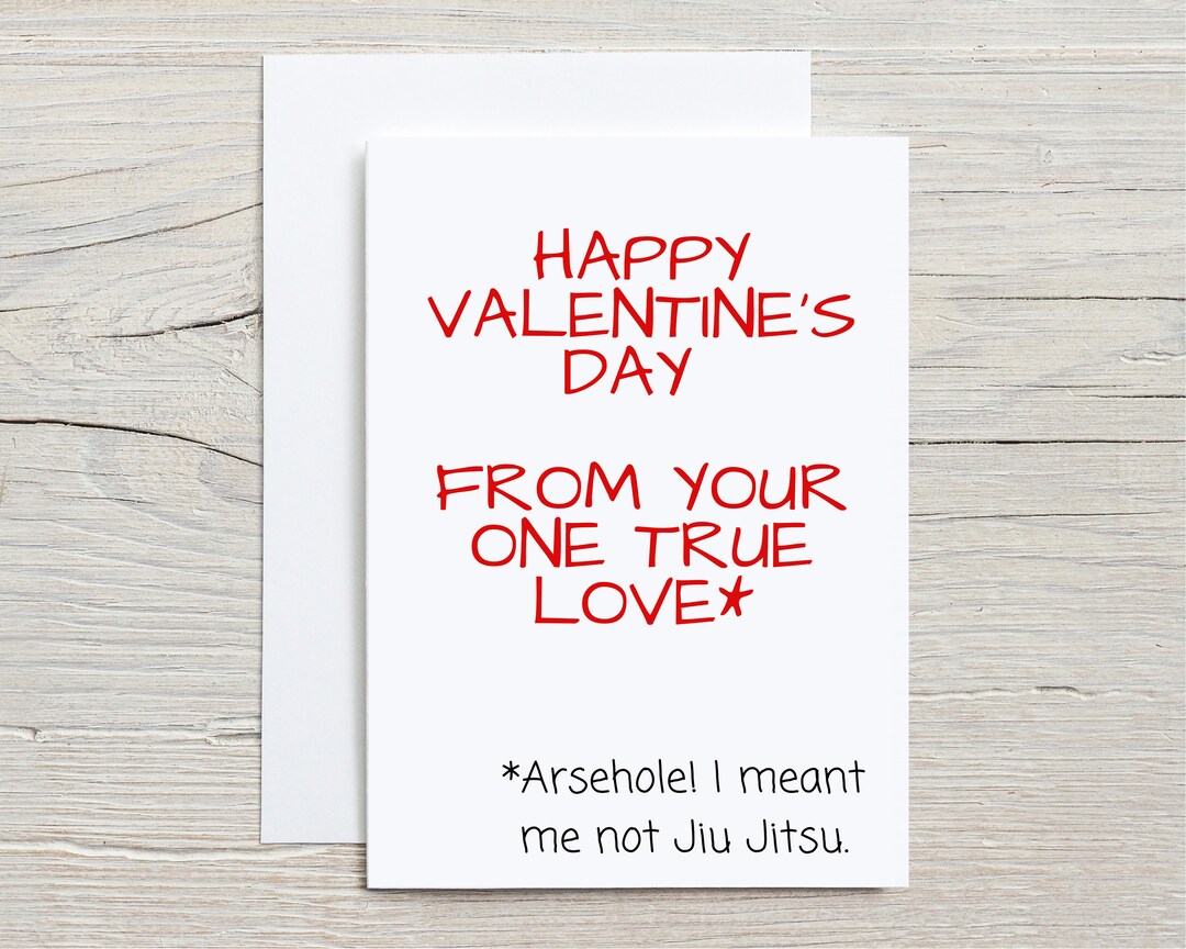 Jiu Jitsu, Wrestling, Martial Arts Valentines Day Card, A6 Silk Coated ...