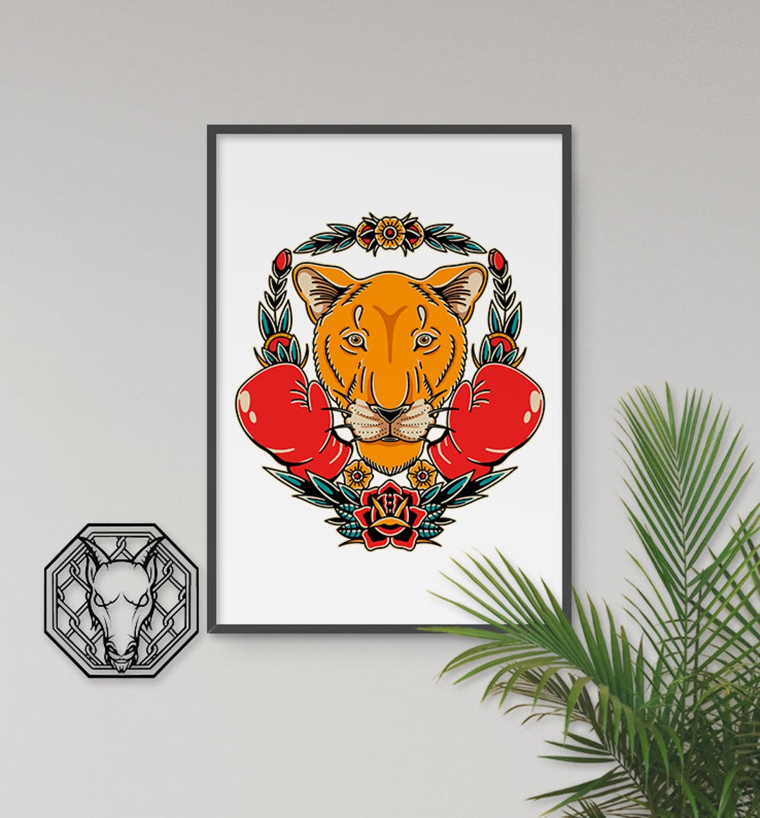 Lioness Wall Art Wall Art Print Unframed Print Gym Prints Boxing Gifts ...