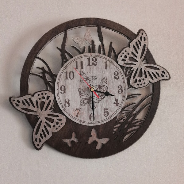Butterfly Clock - Etsy